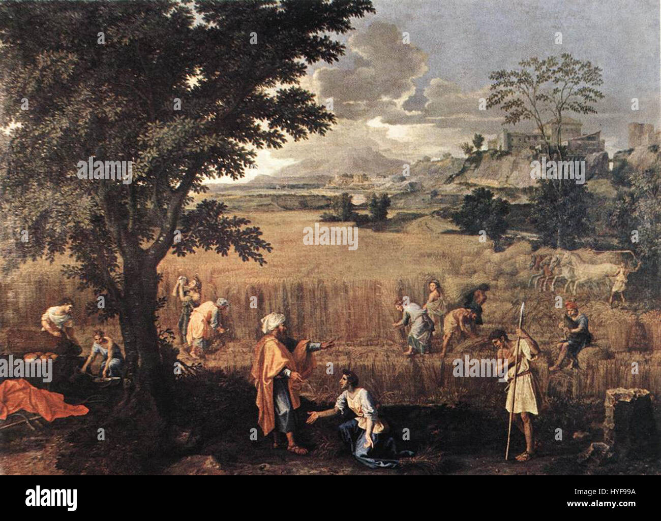 Nicolas Poussin Summer (Ruth and Boaz) WGA18342 Stock Photo - Alamy