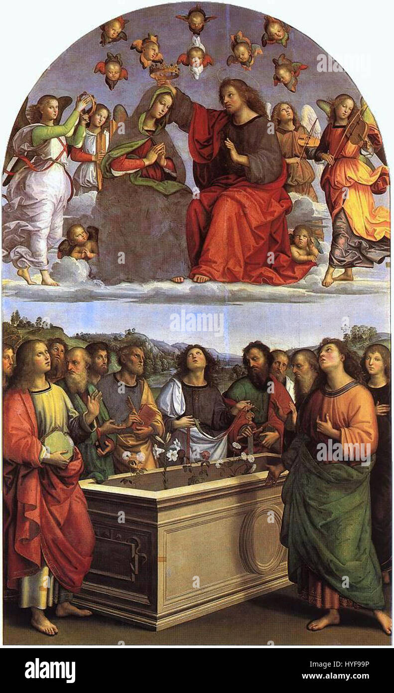 The Pala Oddi by Raffaello (Raphael) is an altarpiece featuring the ...