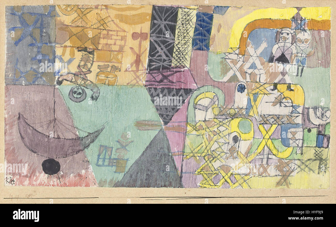 Paul Klee's 'Asiatische Gaukler' (Asian Jugglers) from 1919 portrays ...
