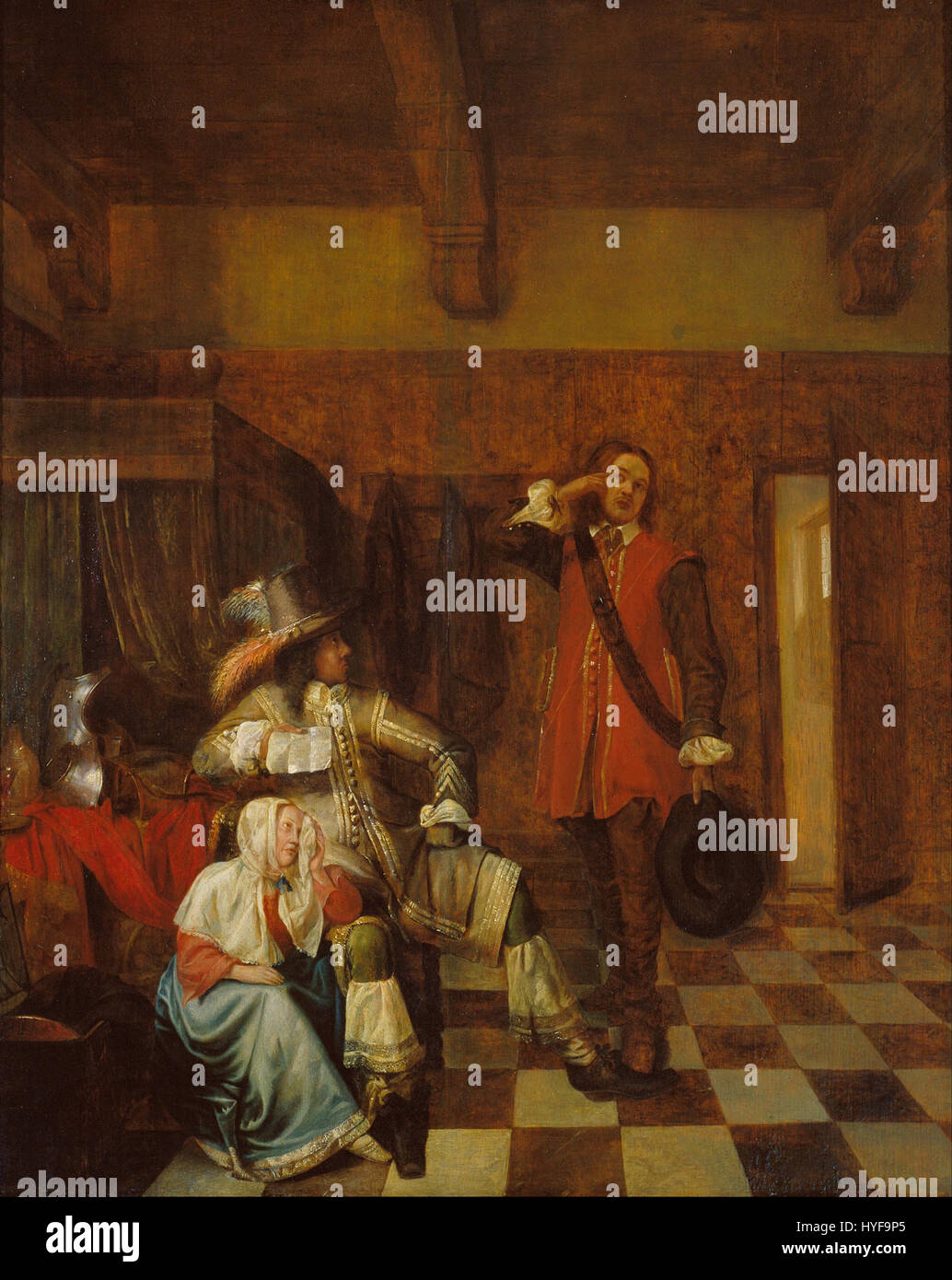 'Bringer of Bad News' by Pieter de Hooch shows a dramatic moment in ...