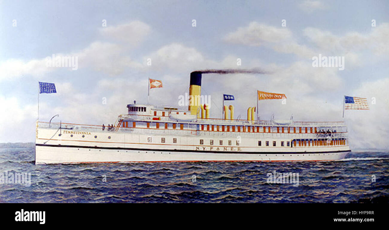 The steamship Pennsylvania, depicted by Jacobsen, was a prominent ...
