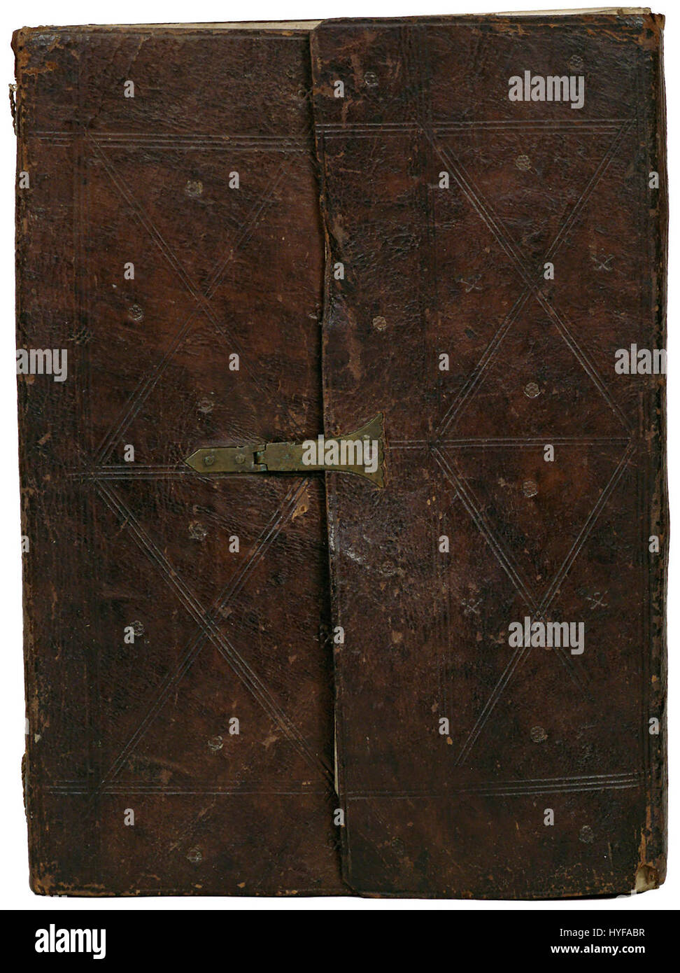 A band of brown calfskin leather with a fold-over closure, part of a ...