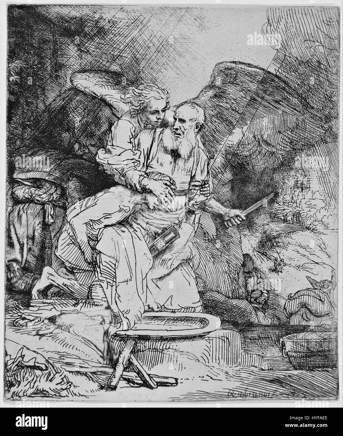 Abrahams sacrifice of isaac Black and White Stock Photos & Images - Alamy