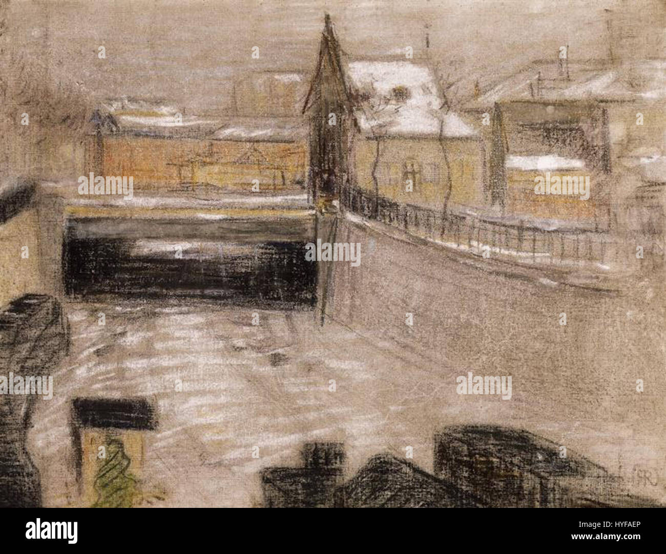 'Snow in Paris' by Rippl depicts a winter scene in the French capital ...