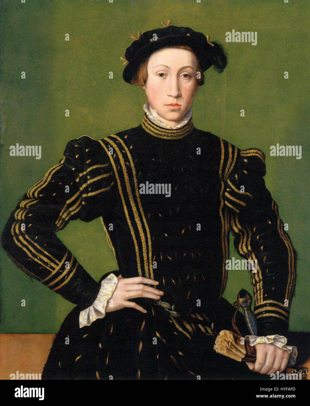 The portrait of Maximilian II by William Scrots showcases the Holy ...