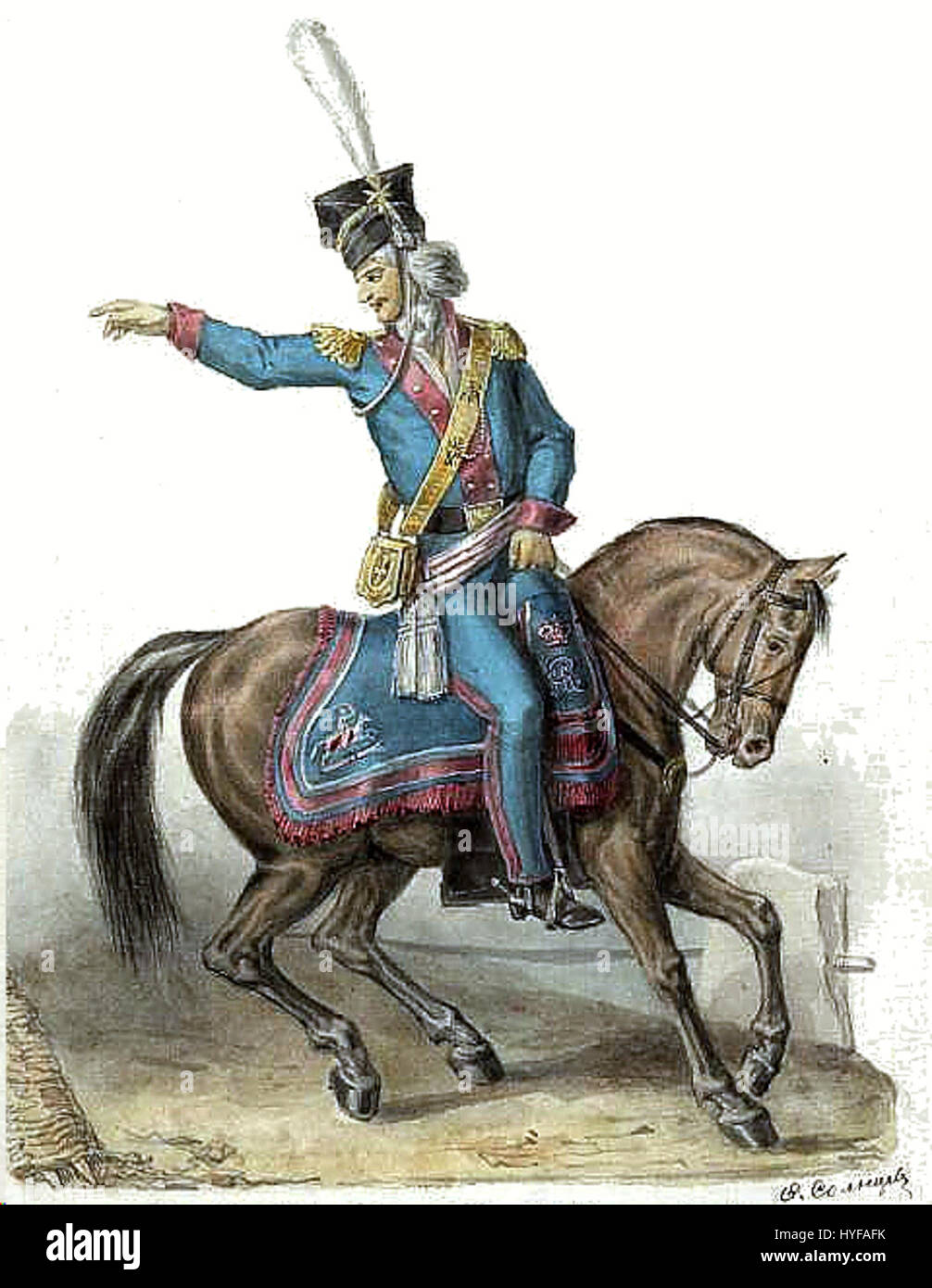 This portrait depicts a Rittmeister, a captain of the Polish National ...