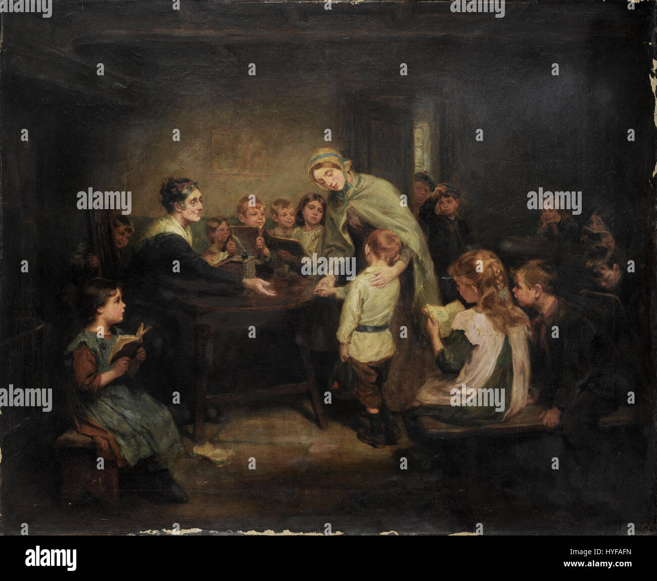 Ralph Hedley The New Scholar Stock Photo - Alamy