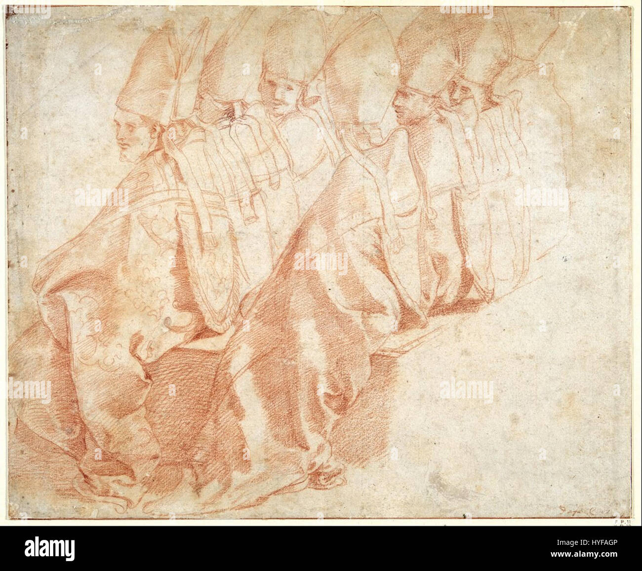 This artwork, traditionally attributed to Raphael, depicts eight ...