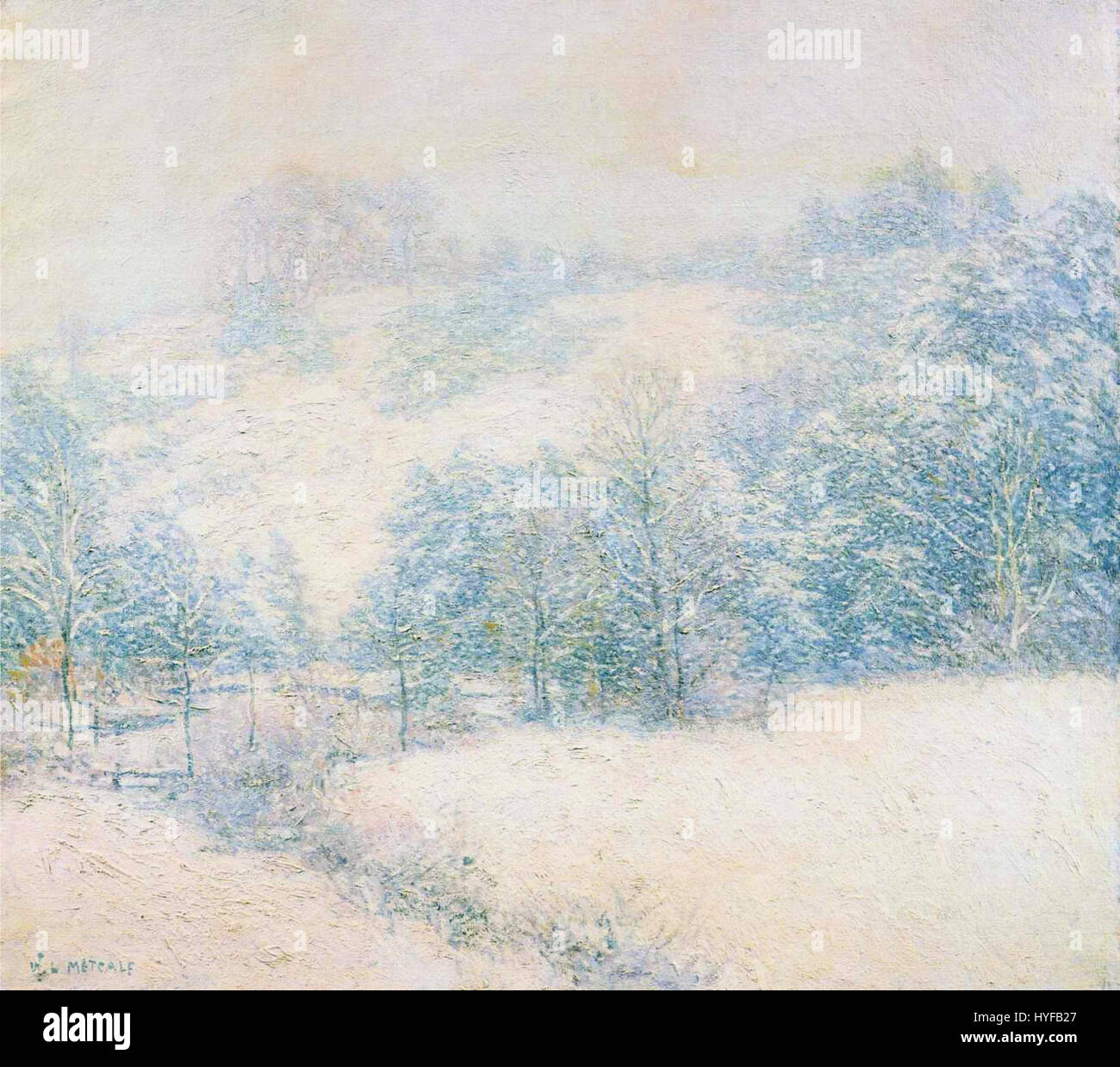 Willard Metcalf The Winter's Festival Stock Photo - Alamy