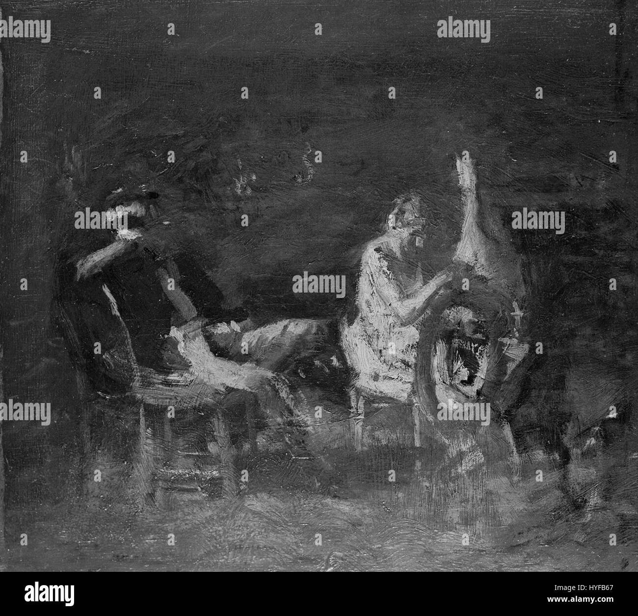 The 'Sketch for the Courtship G120' is an early draft or preparatory ...