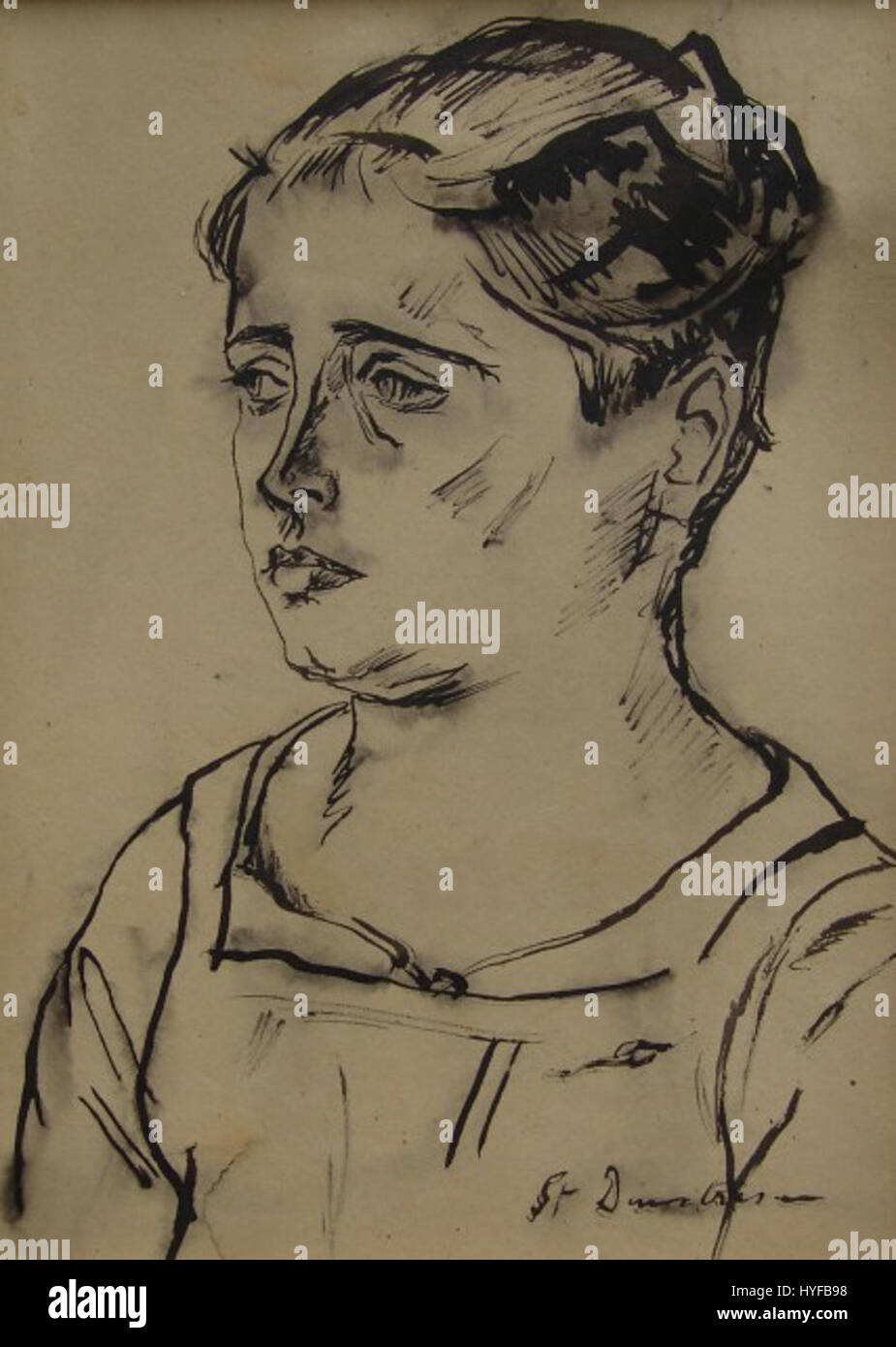 Stefan Dimitrescu’s painting 'Portret de Fata' (Portrait of a Woman ...