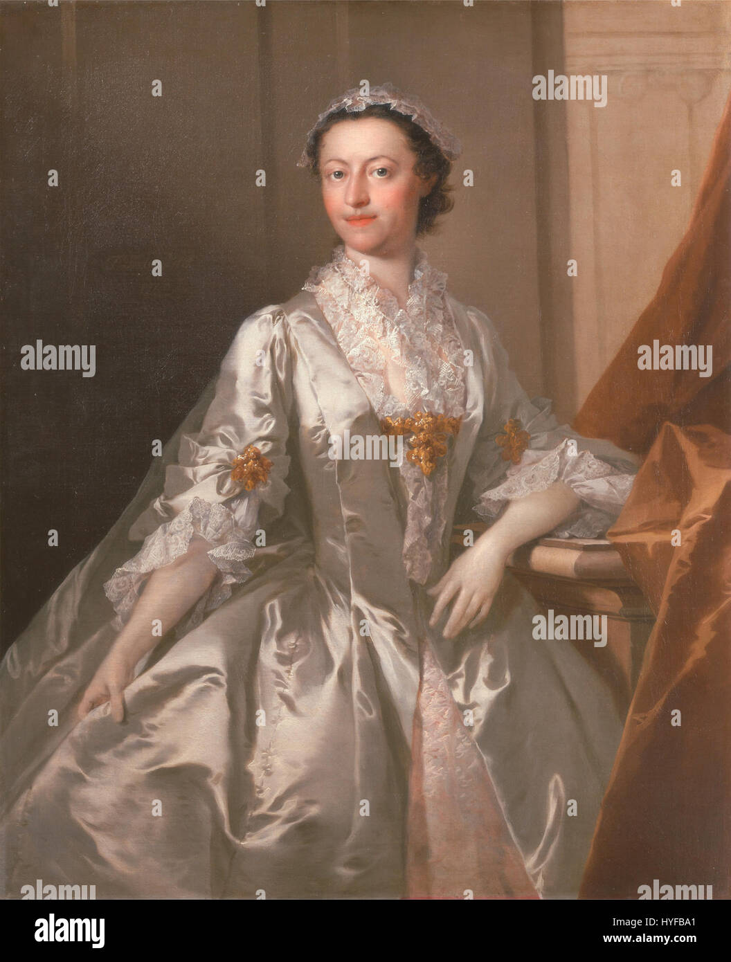 'Mrs. Wardle' by Thomas Frye is an 18th-century portrait of a ...