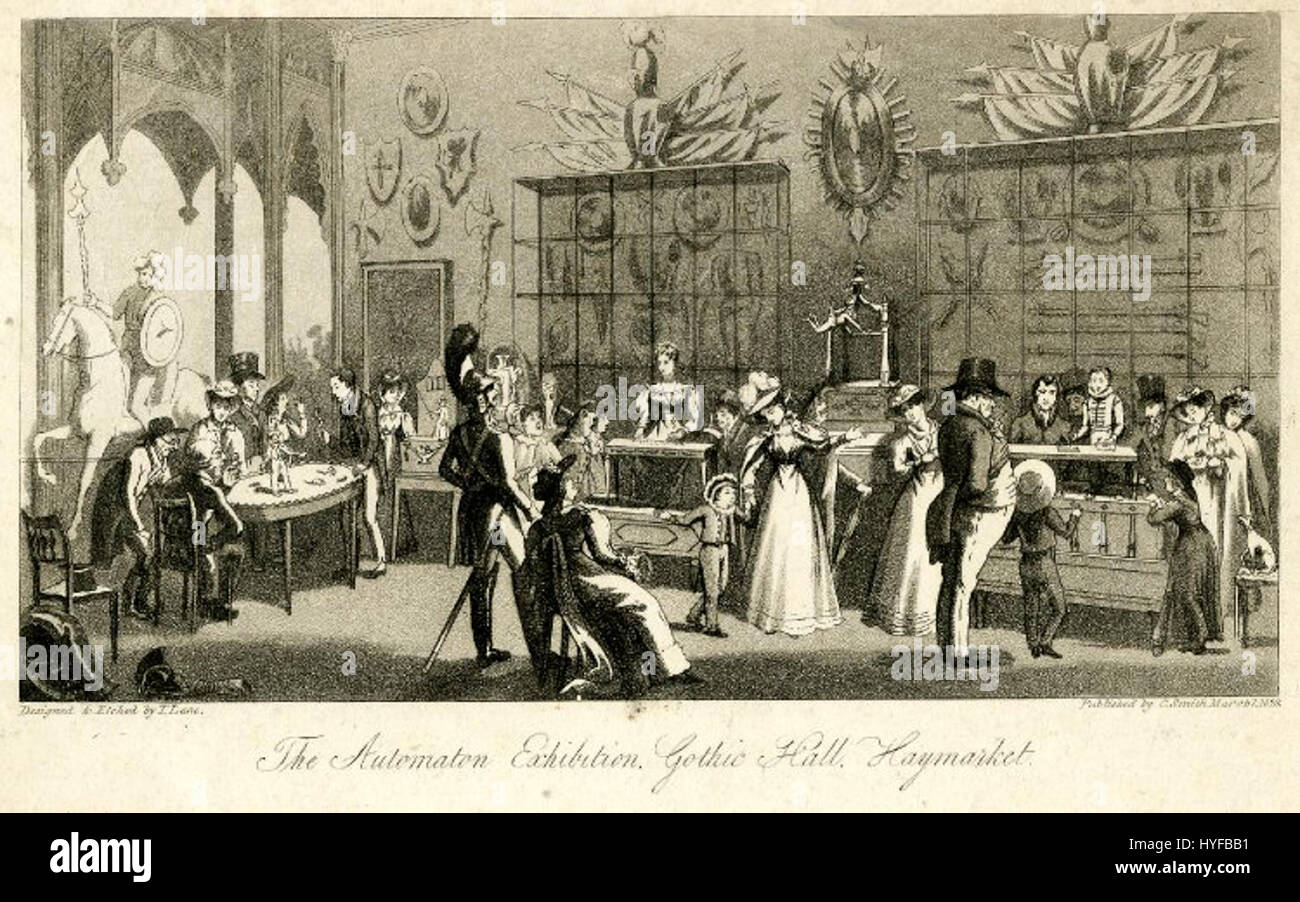 The Automaton Exhibition, held in 1826 at Gothic Hall in Haymarket ...
