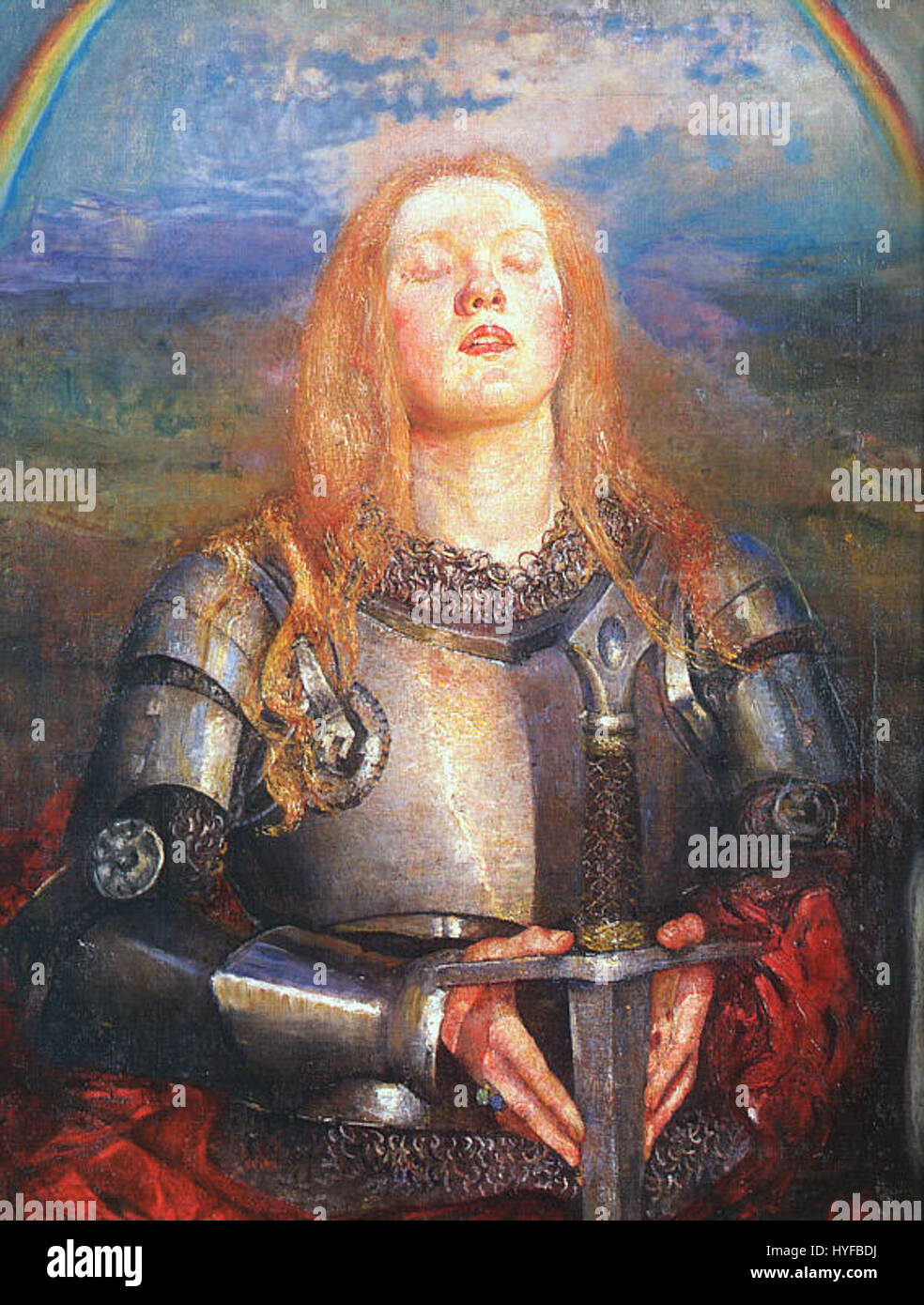 The *Joan of Arc* by Swynnerton presents a powerful, dramatic portrayal ...