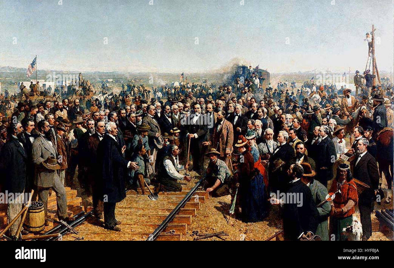 'The Last Spike' depicts the moment in 1869 when the final spike was ...