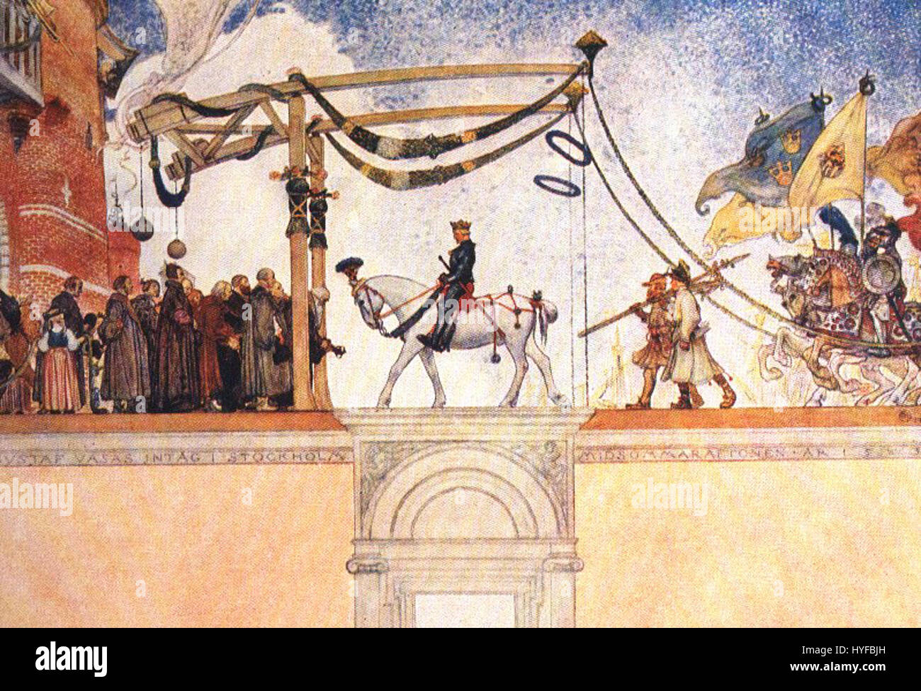 This painting depicts the historical entry of King Gustav Vasa into ...