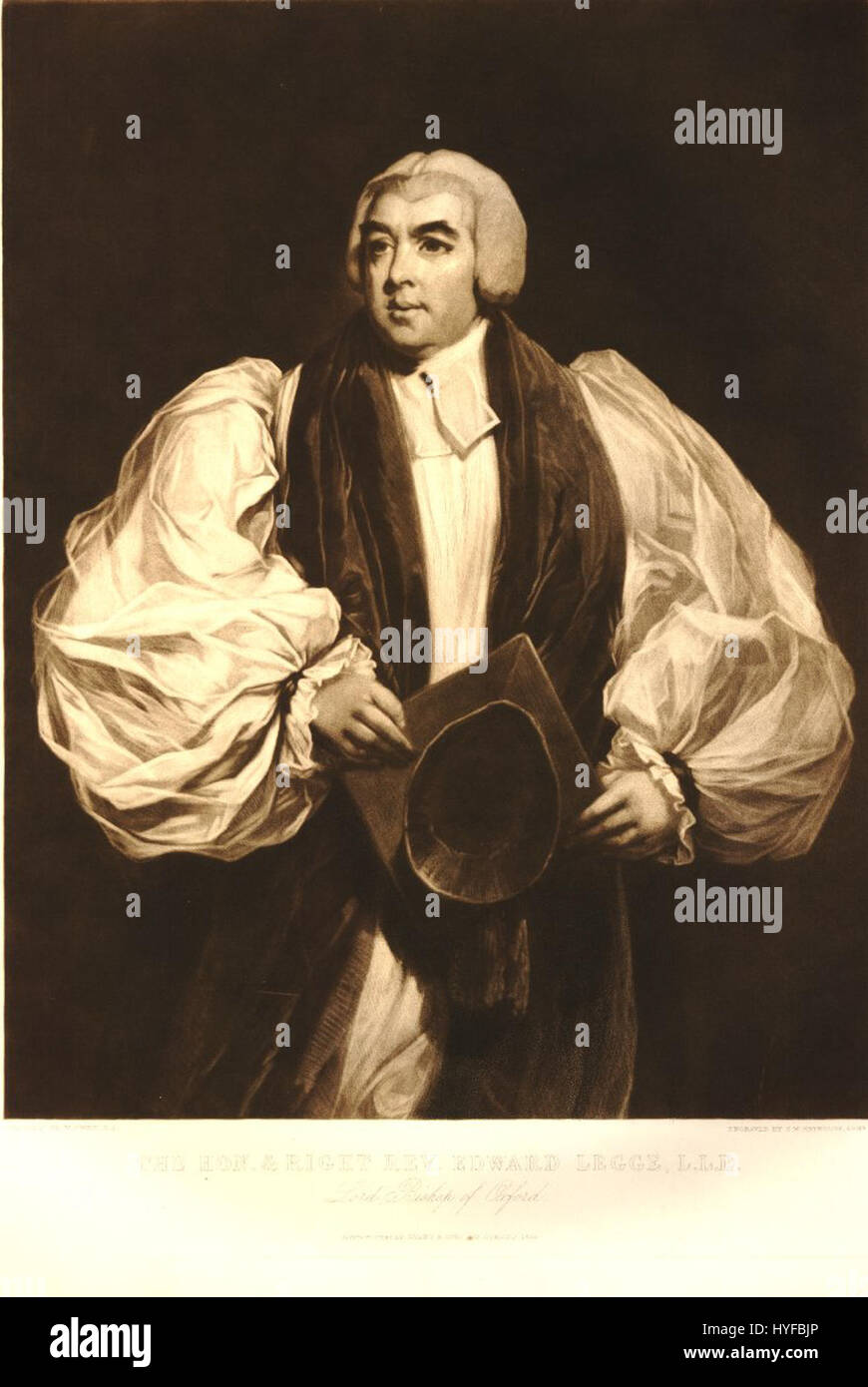 This portrait of Edward Legge, the Right Reverend Bishop of Oxford ...