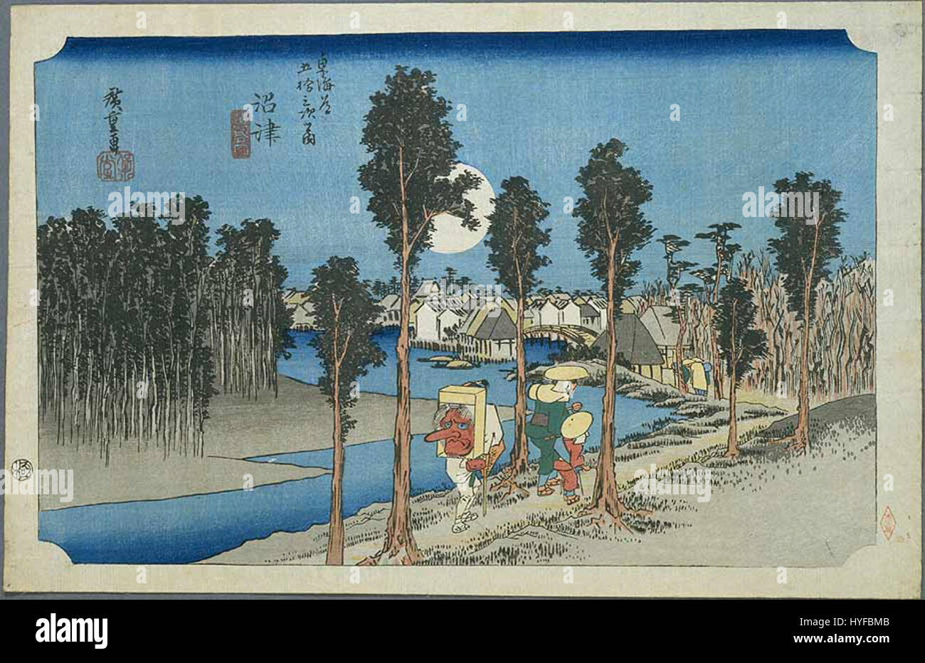 'Tokaido 12: Numazu' is part of a famous woodblock print series ...