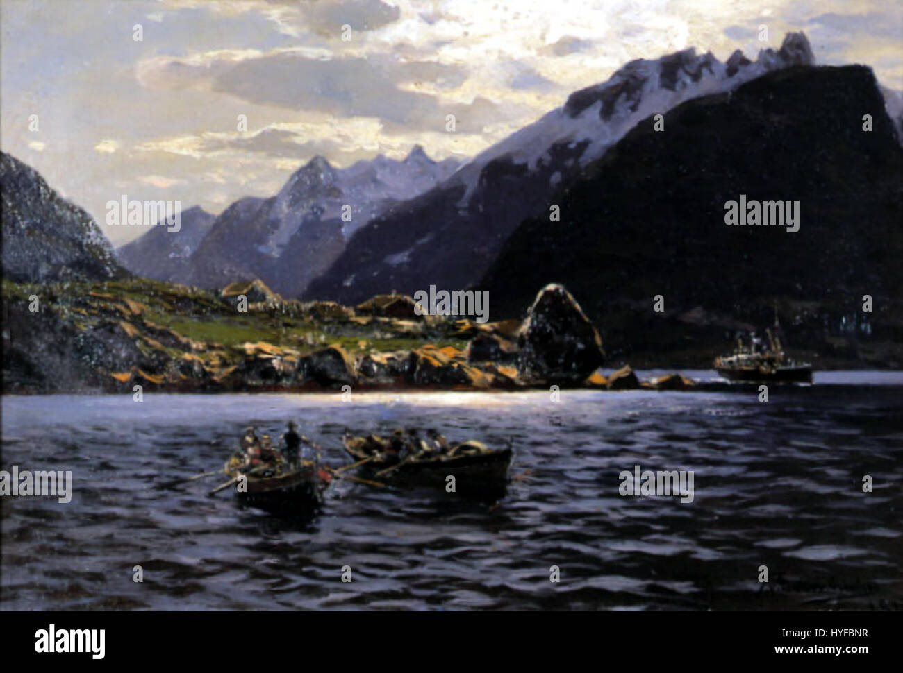 Themistokles von Eckenbrecher’s 'Fiord w Norwegii' (Norwegian Fjord ...