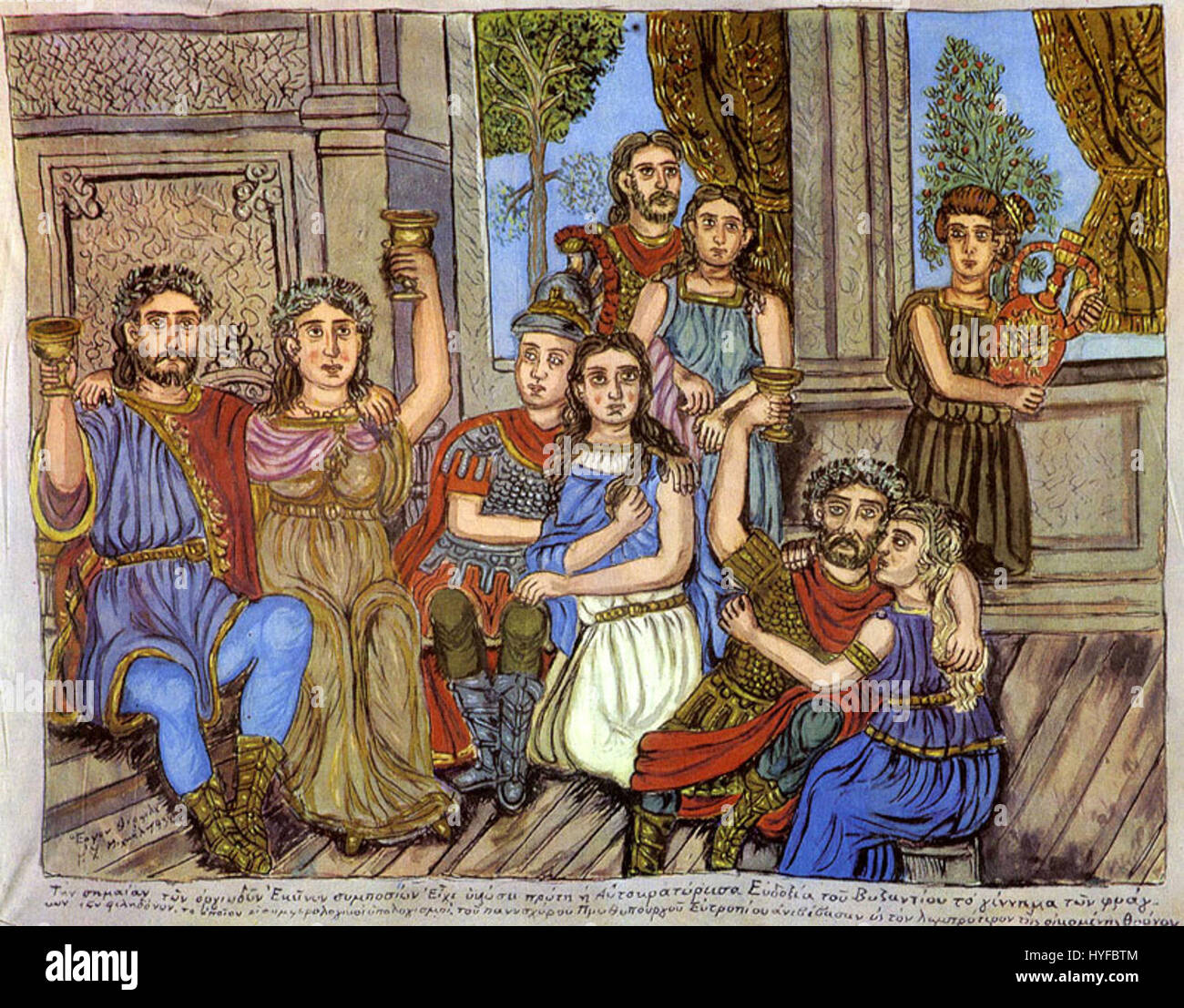 Theofilos, a Greek icon painter, created religious works with vivid ...