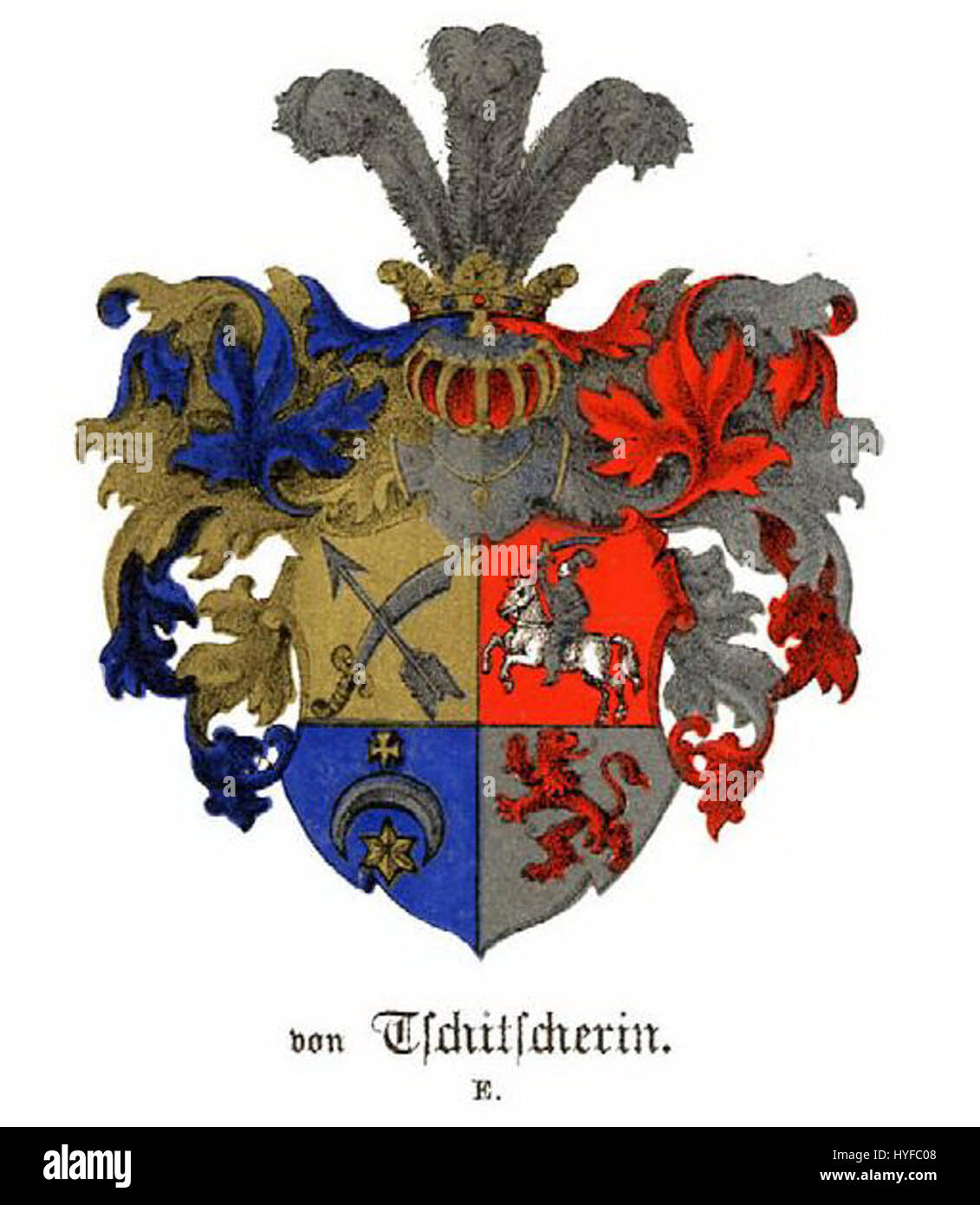 The *Tschitscherin COA* (Coat of Arms) represents a noble family crest ...