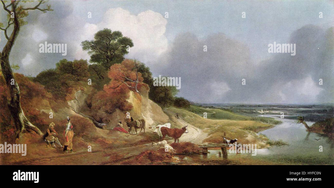 This work by Thomas Gainsborough reflects his signature style of ...