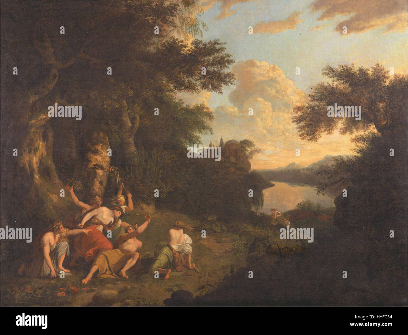 'The Death of Orpheus' by Thomas Jones depicts the tragic myth of ...
