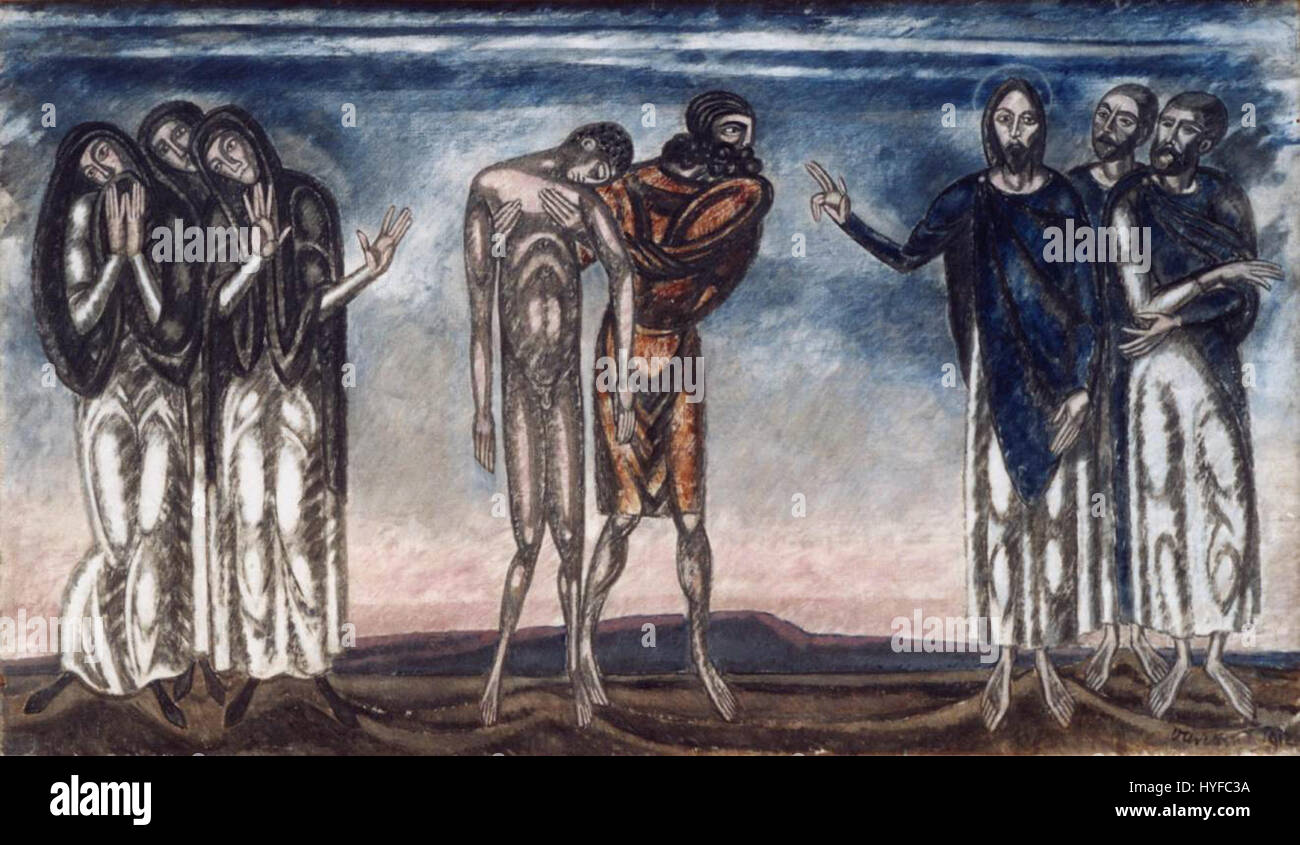 In 'Resuscitation of Lazarus,' Vaszary captures the biblical story of ...