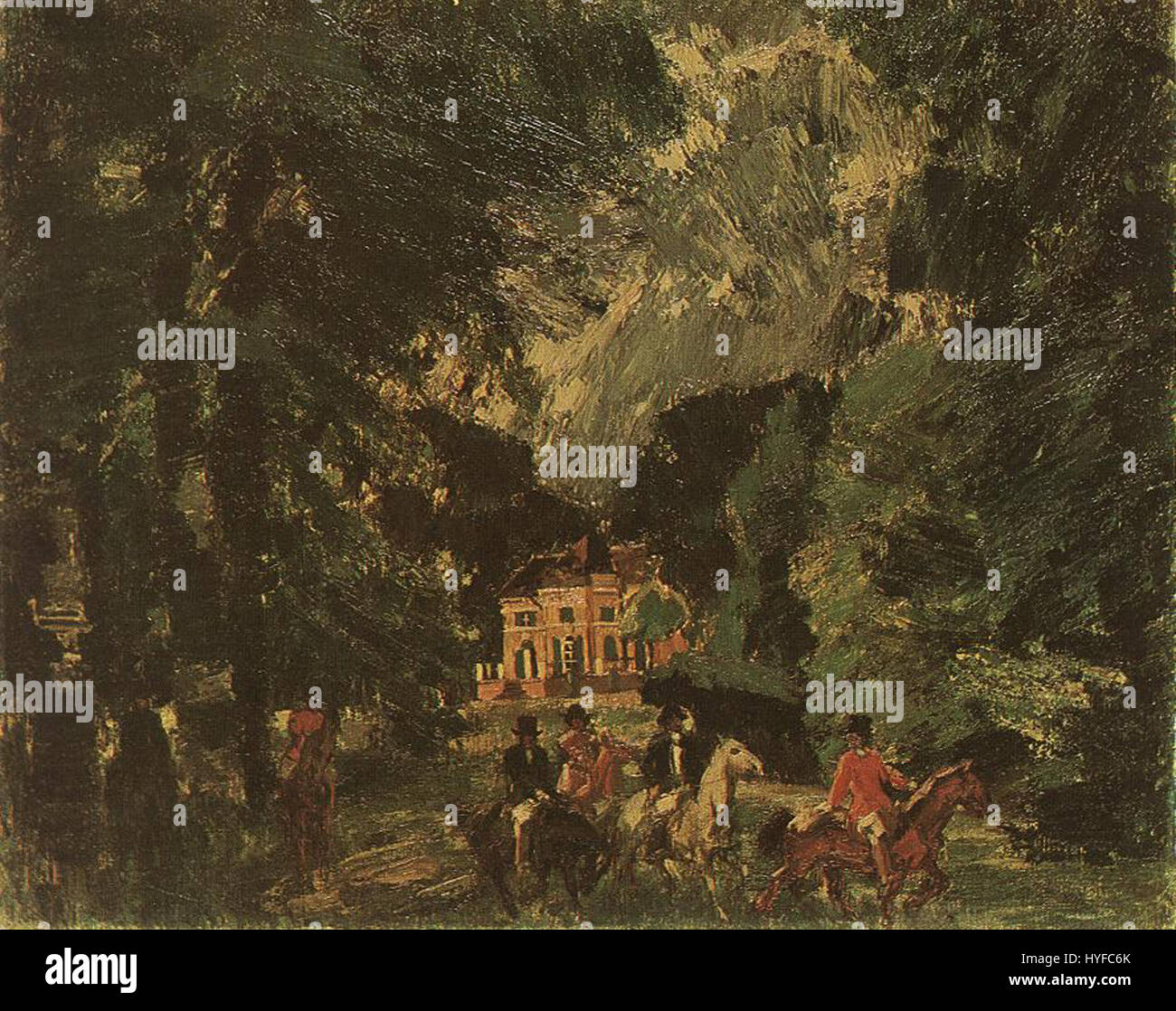 'Riders in the Park' is a 1919 painting by Hungarian artist Vaszary ...