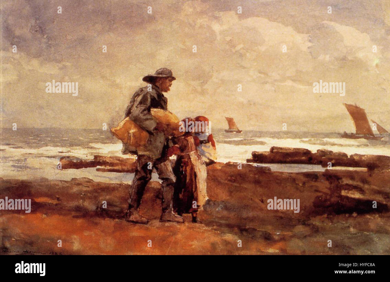 Winslow Homer's 'Homecoming' (1883) depicts a poignant scene of a ...