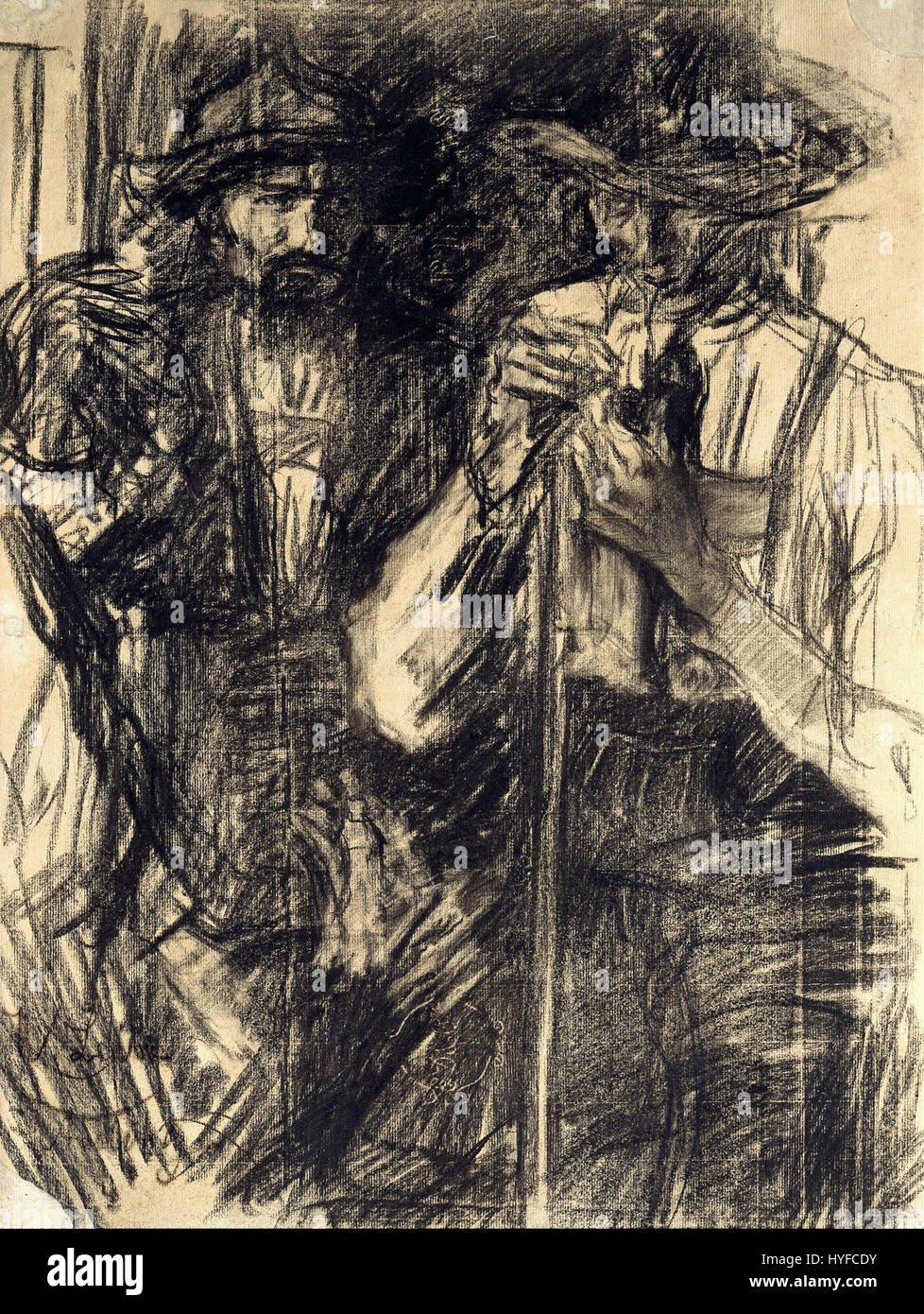 Wilhelm Leibl's 'The Hunters' is a notable example of his realism style ...