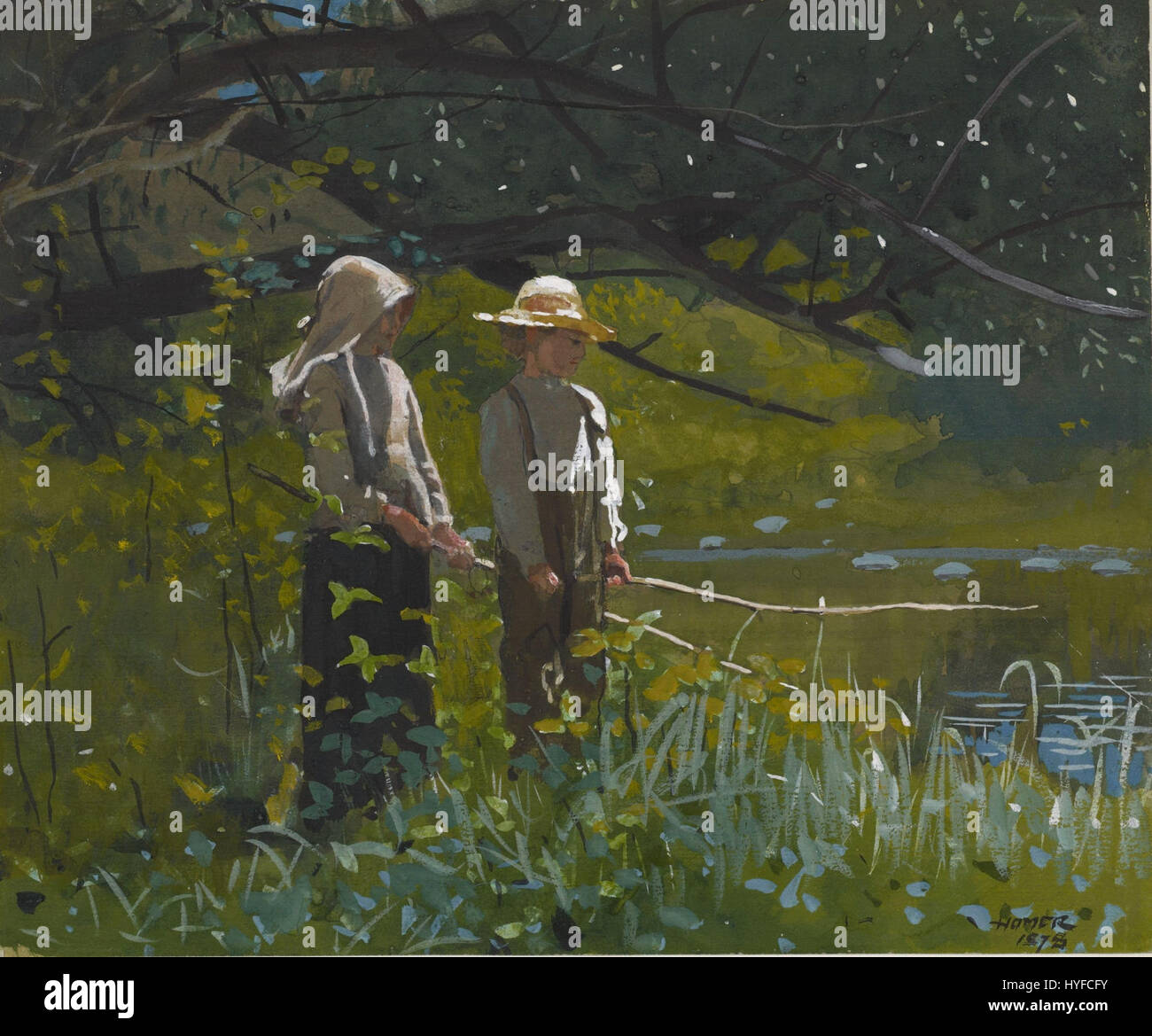 Winslow Homer’s 'Fishing' from 1878 shows a fisherman at work ...