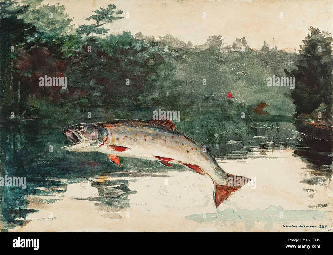 *Leaping Trout* by Winslow Homer captures the vitality of nature ...