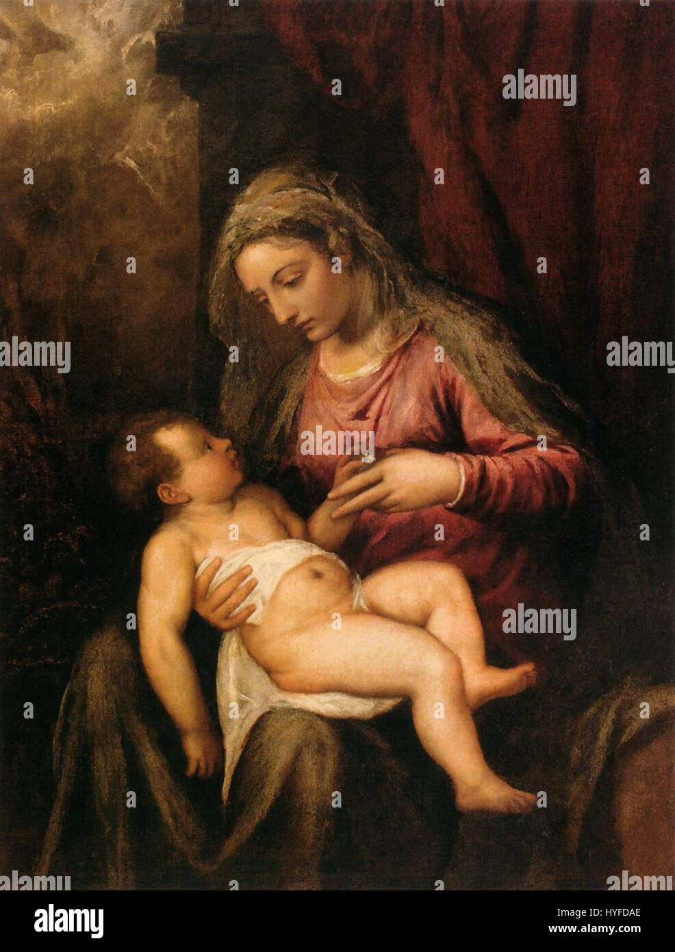 Titian's 'Virgin and Child' is a Renaissance masterpiece depicting the ...