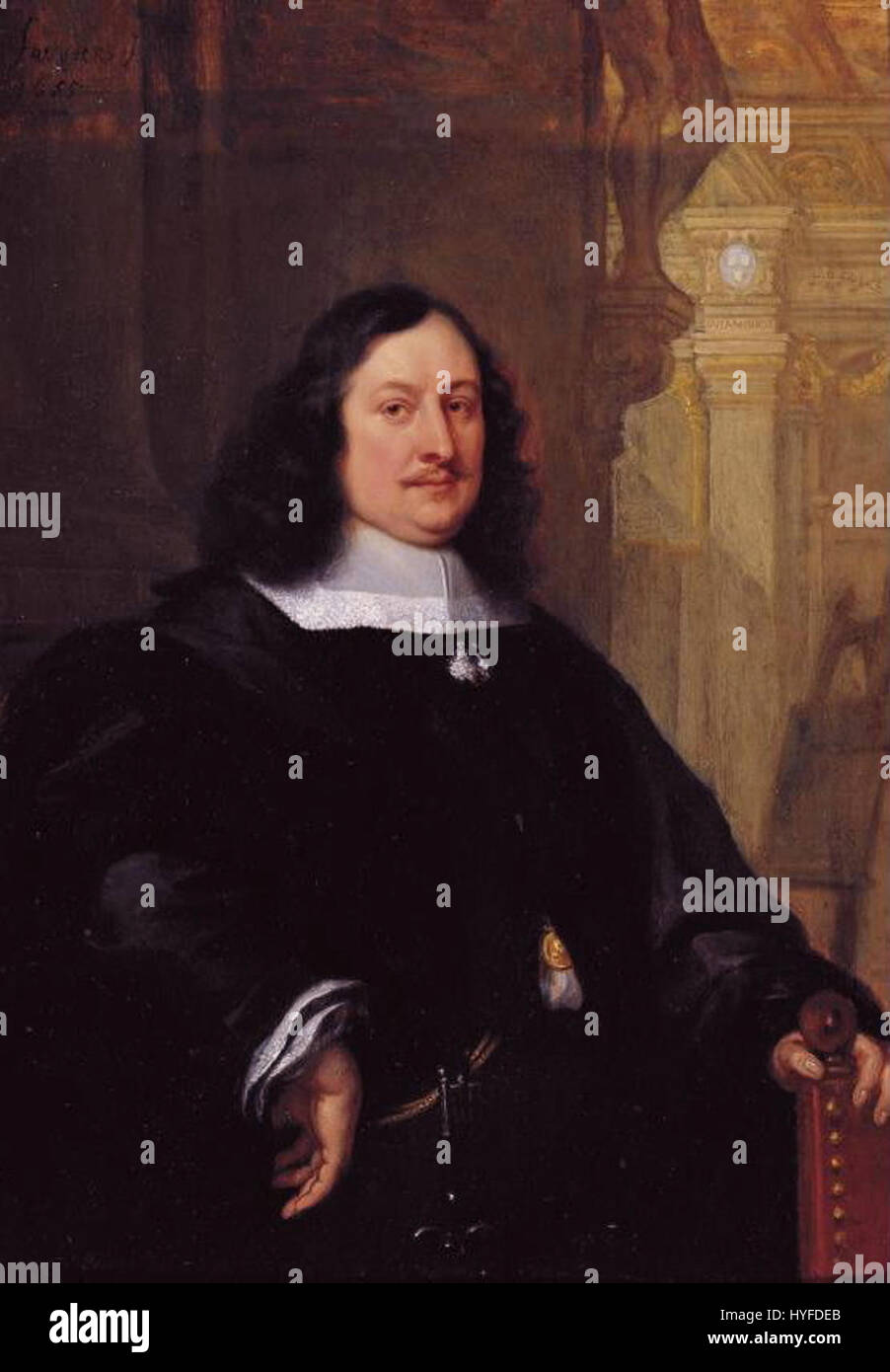 The portrait of David Teniers, a Flemish Baroque painter, captures his ...