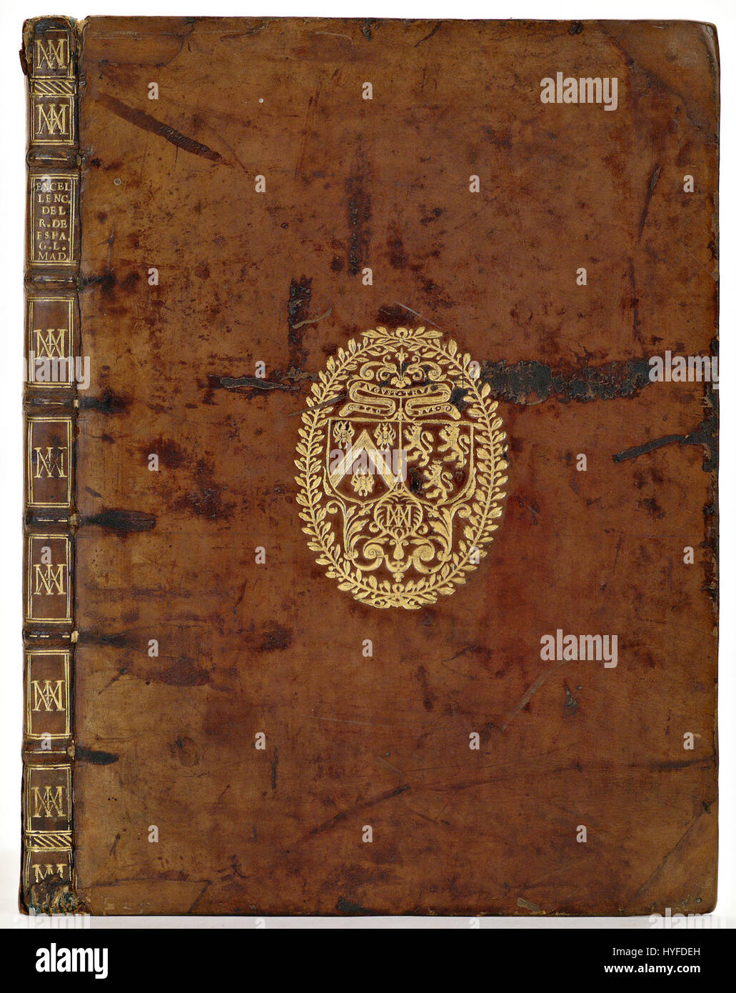 This title refers to a band of orange-brown calfskin, likely a leather ...