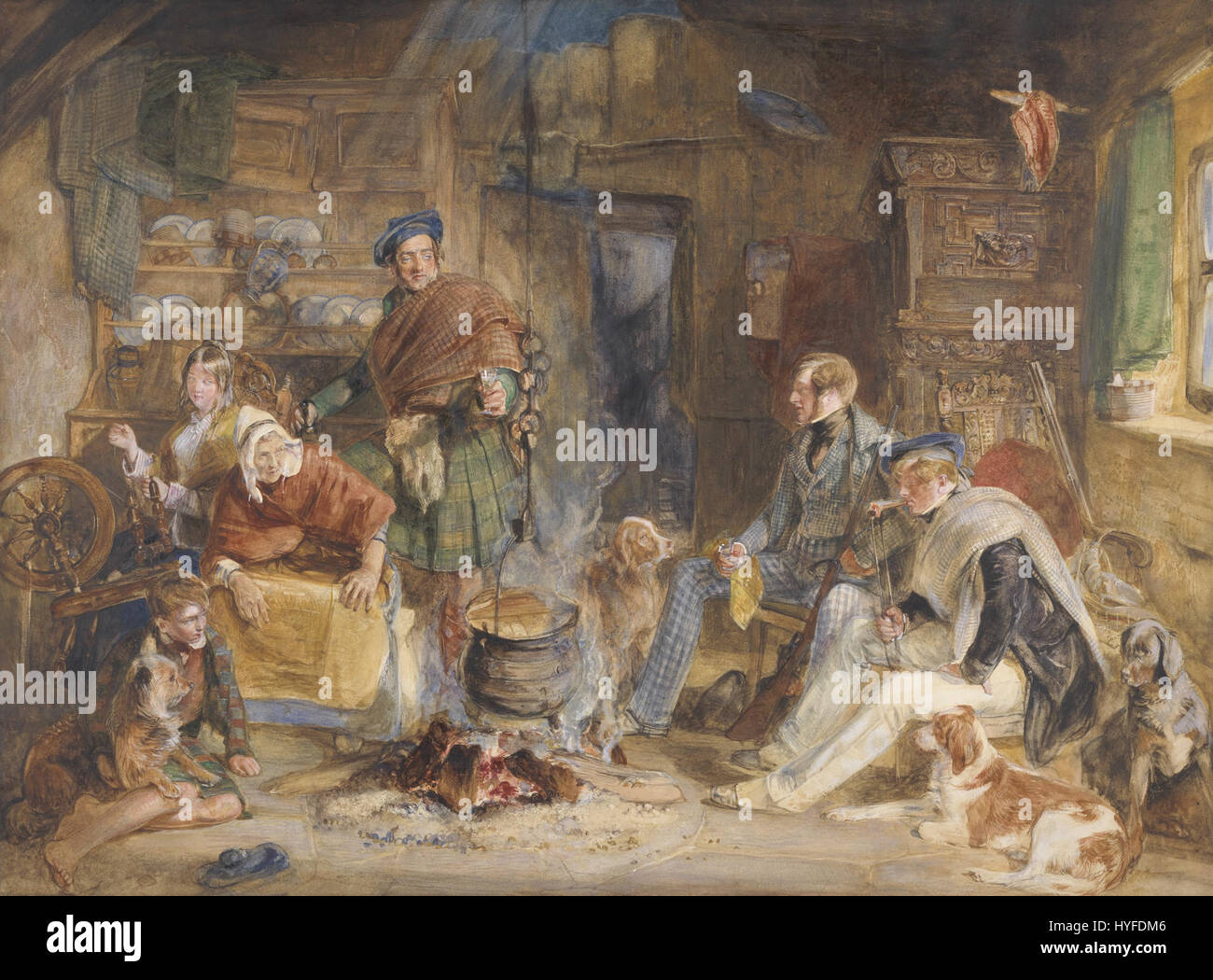 *Highland Hospitality* by John Frederick Lewis depicts a scene of ...