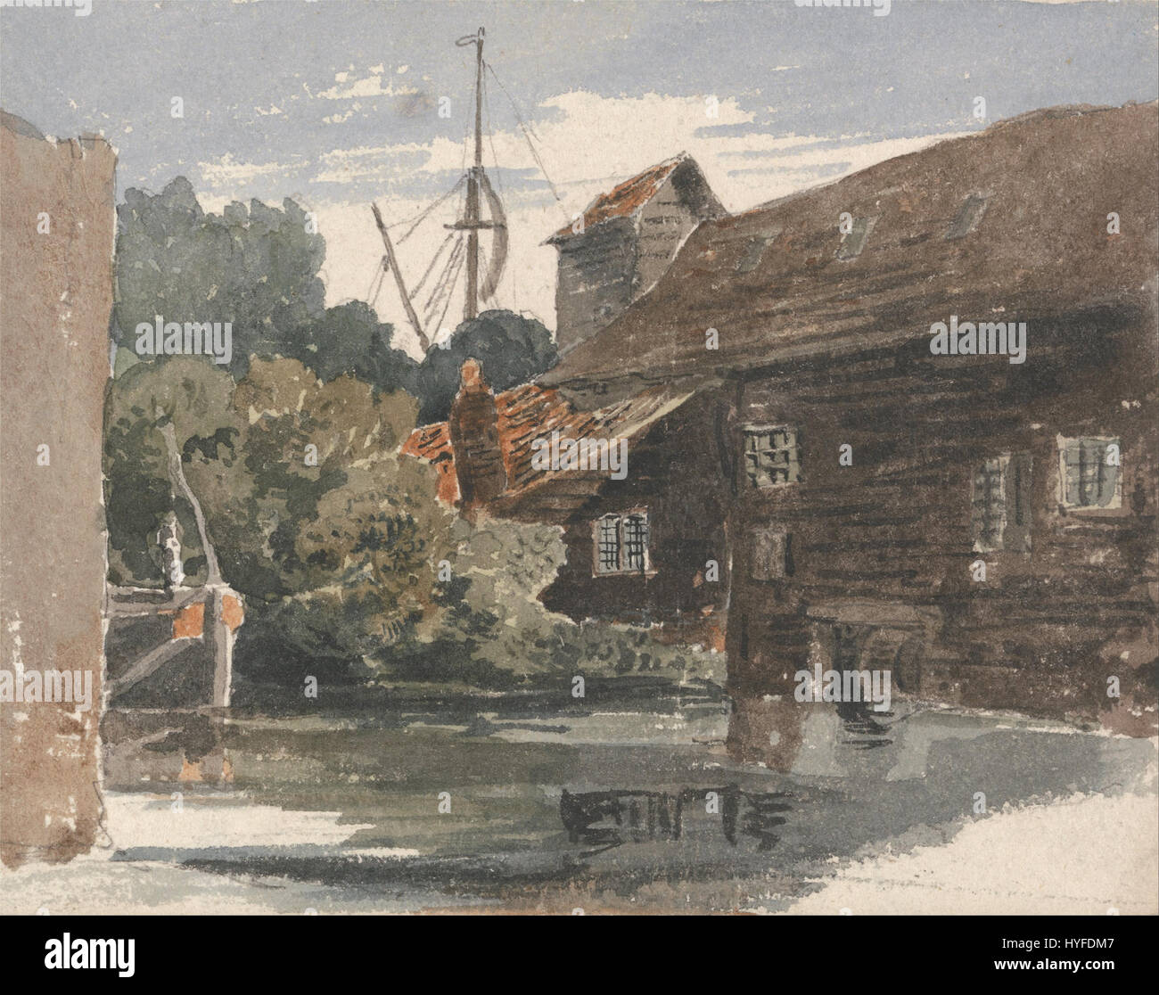 ‘Mill at Teddington on the Thames’ by Peter DeWint captures a scenic ...
