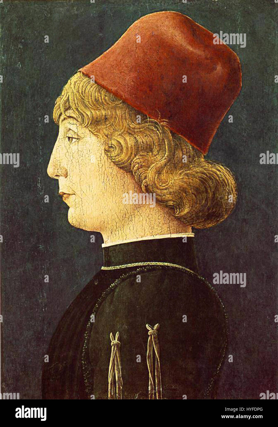 The 'Portrait of a Young Man' by Cosimo Tura, created between 1450 and ...