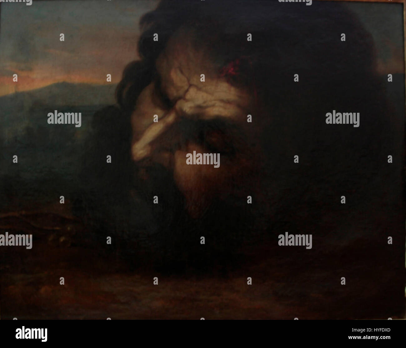 'Head of Goliath' by Vieira Portuense depicts the dramatic moment from ...