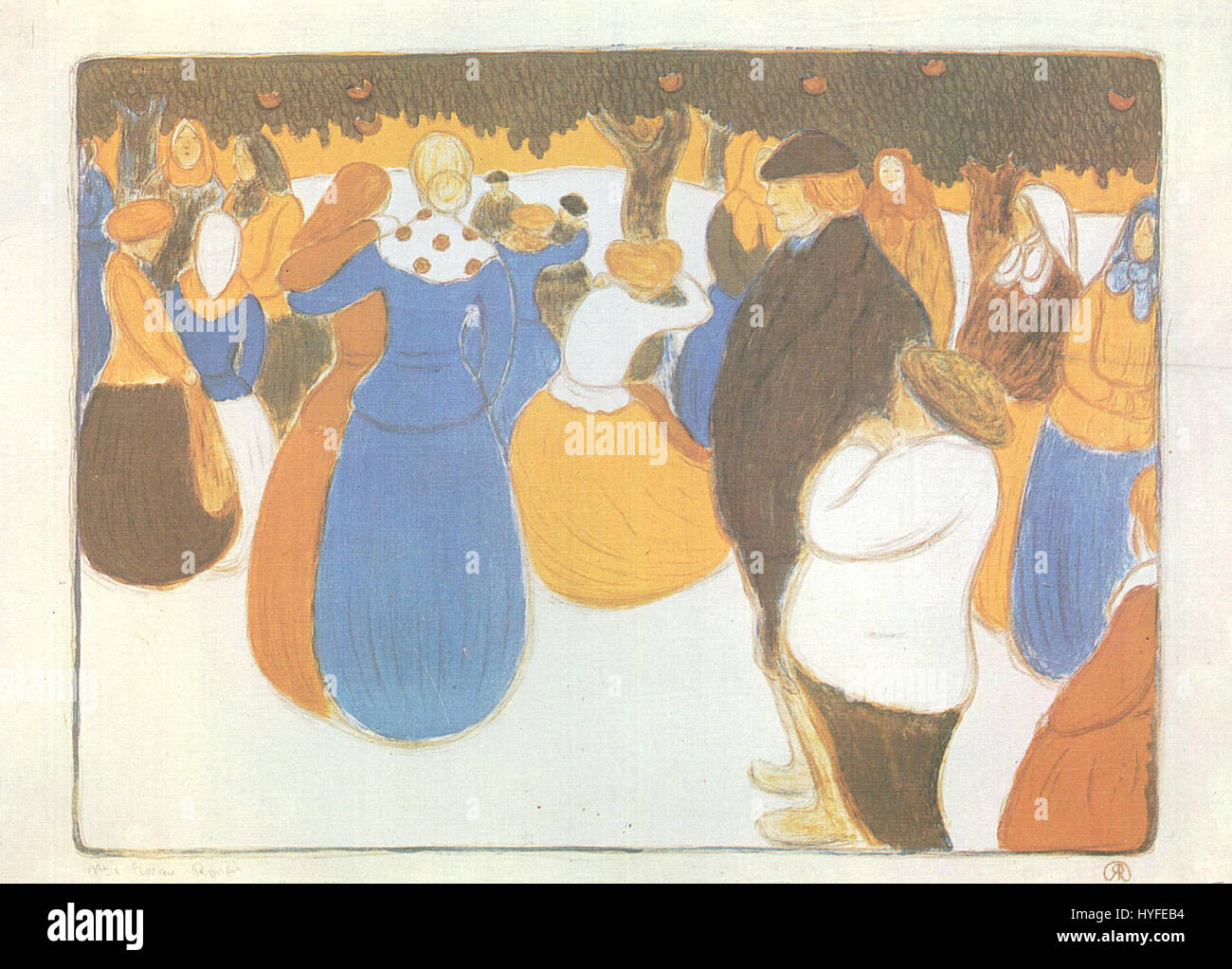 'Festival in Brittany L' by Rippl depicts a lively cultural scene from ...