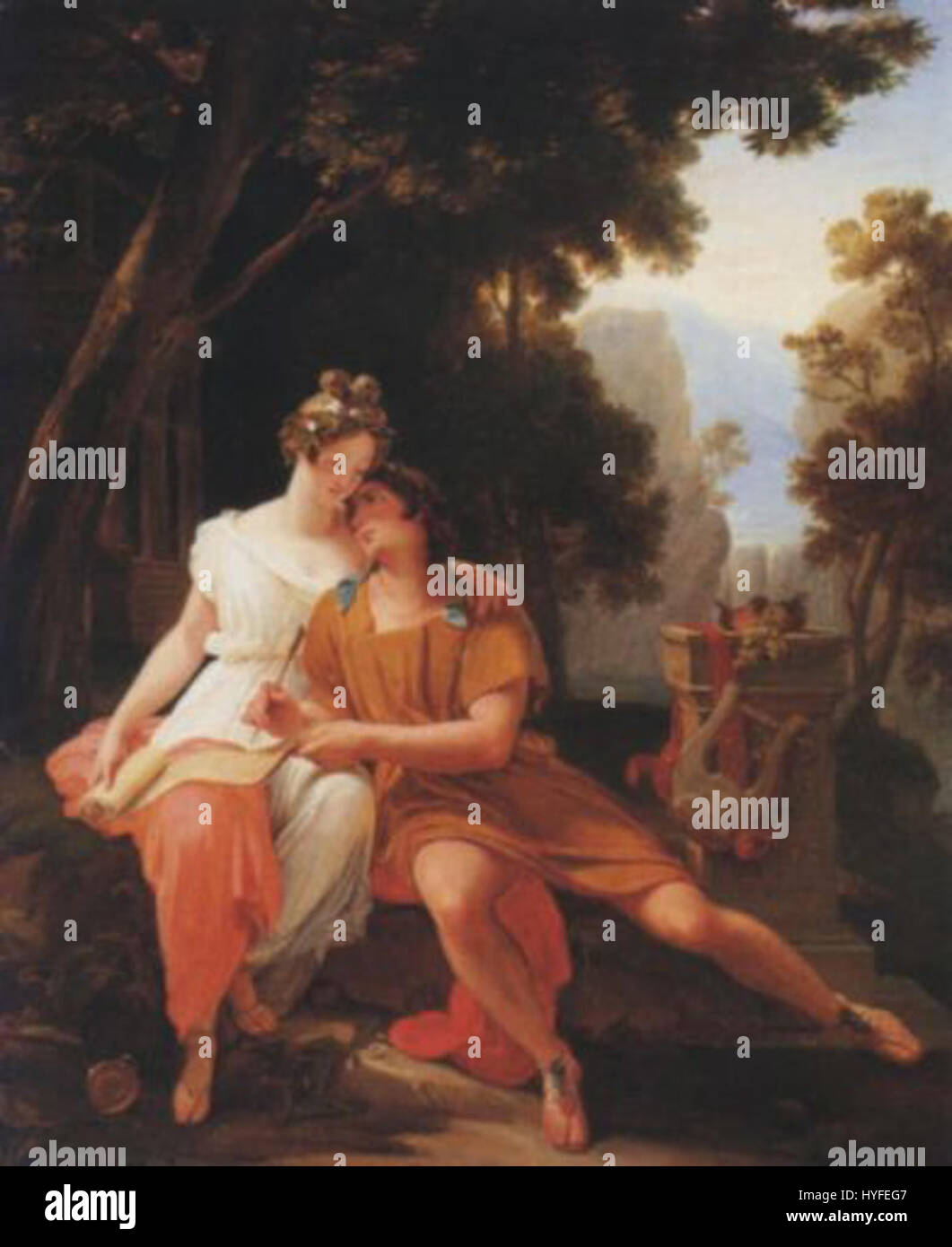 'Prop and Cynth' is an artwork depicting a scene with two figures ...