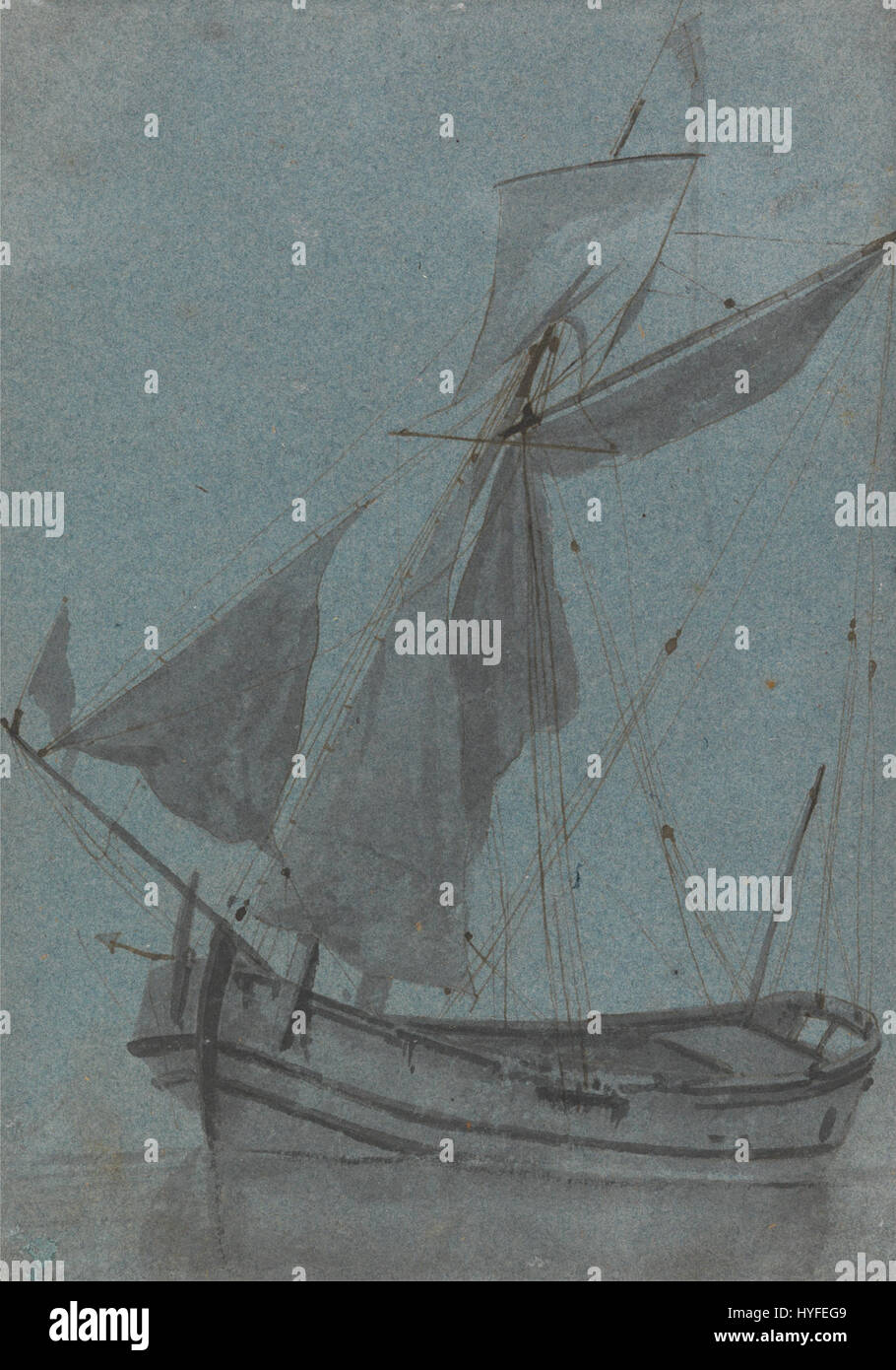 Samuel Scott’s painting, 'A Coastal Barge,' captures a maritime scene ...