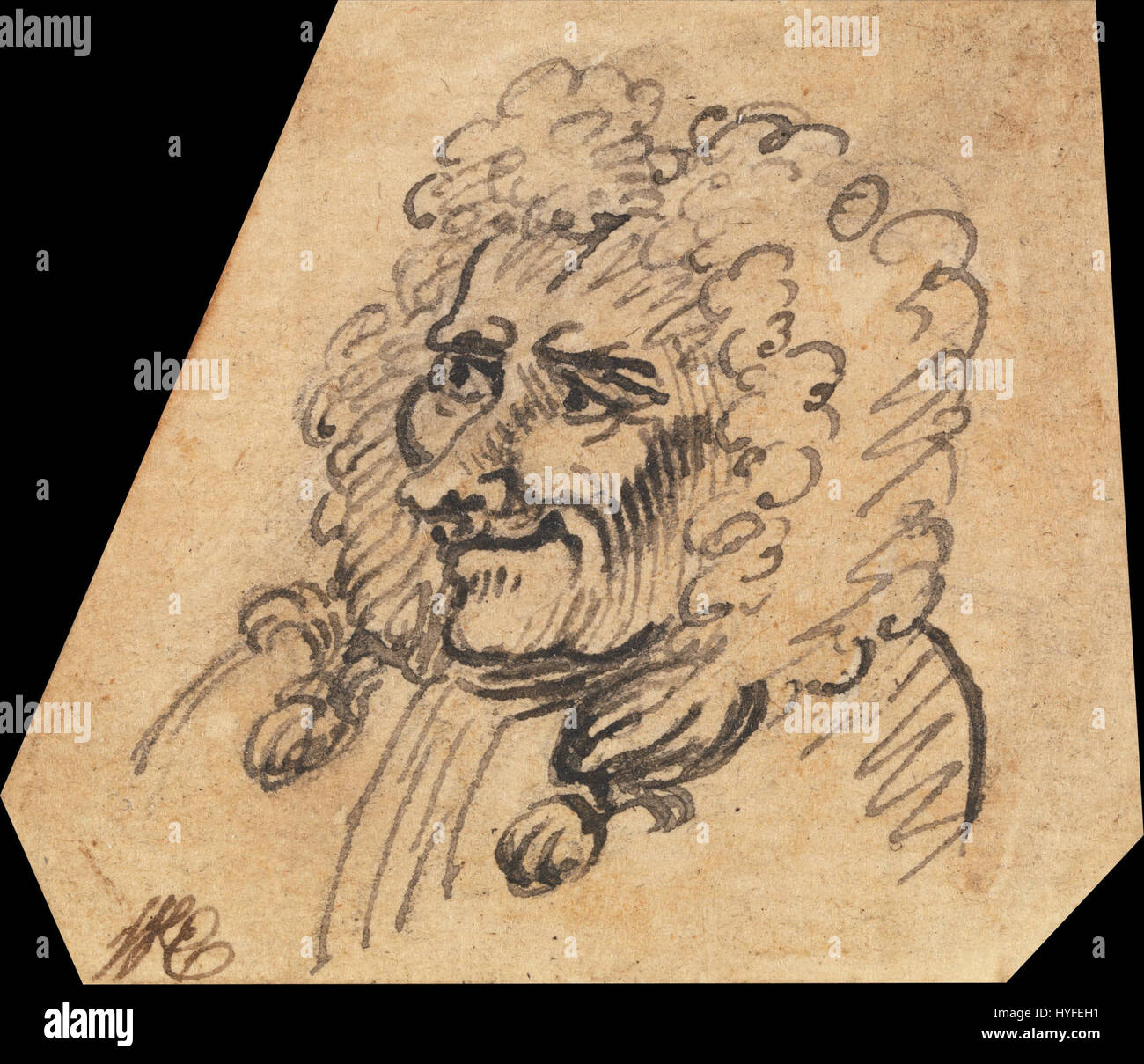 William Hogarth's 'Grotesque Male Head' is a study in character and ...