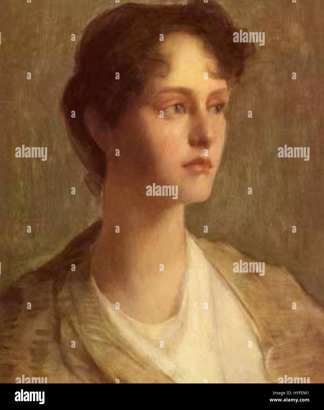 'The Ideal Head' by Julian Alden Weir is a well-known portrait painting ...