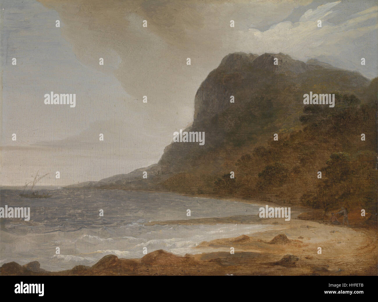 ‘The Harbour of Pulo Condere’ by John Webber captures a serene view of ...