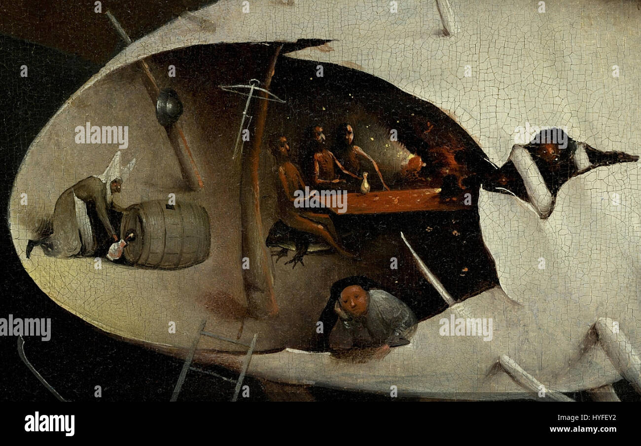 A detail from Hieronymus Bosch's famous work 'The Garden of Earthly ...