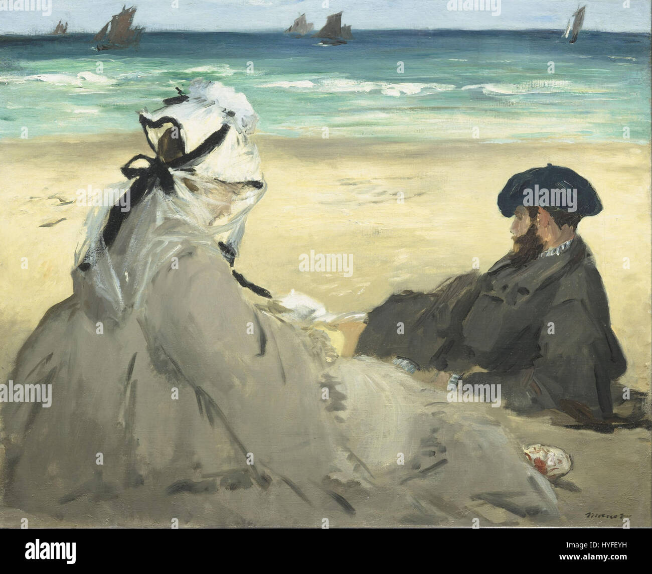 Edouard manet beach painting hi-res stock photography and images - Alamy