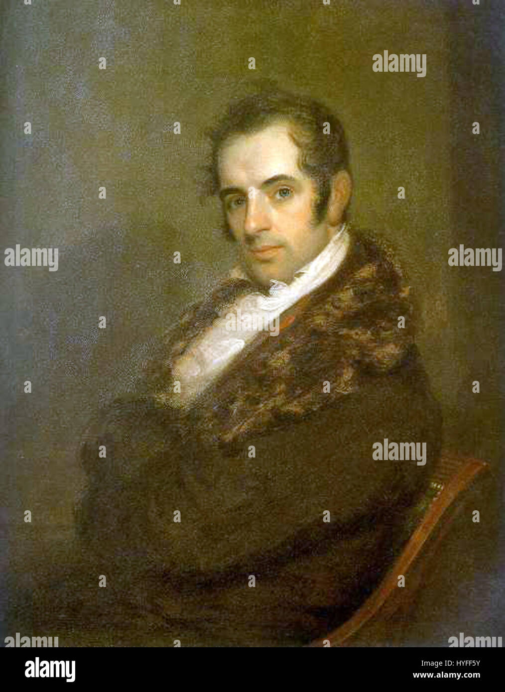 The 'Portrait of Washington Irving' by John Wesley Jarvis, painted in ...