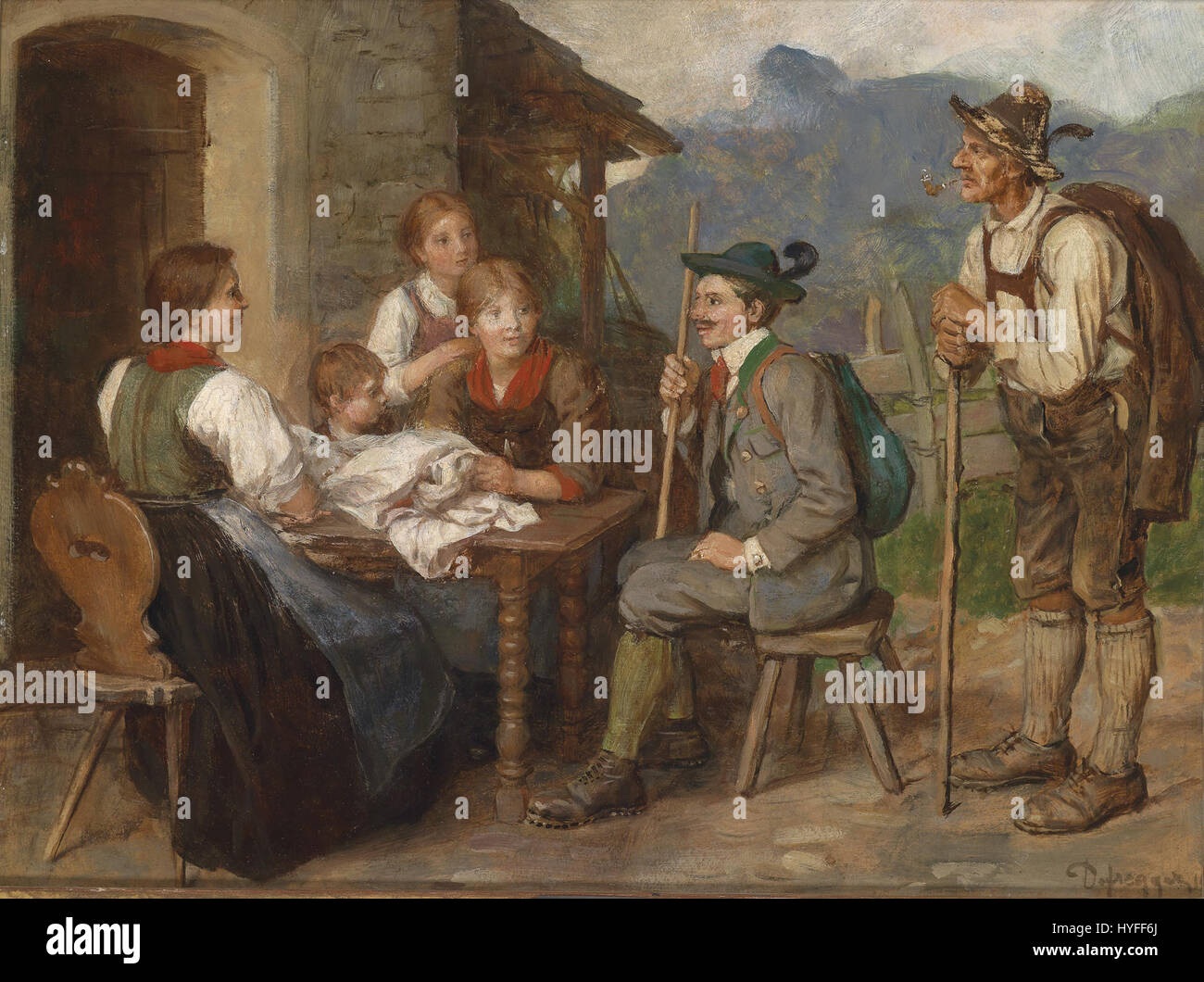 Franz von Defregger's 'Salon Tiroler' (1916) is a notable work in the ...